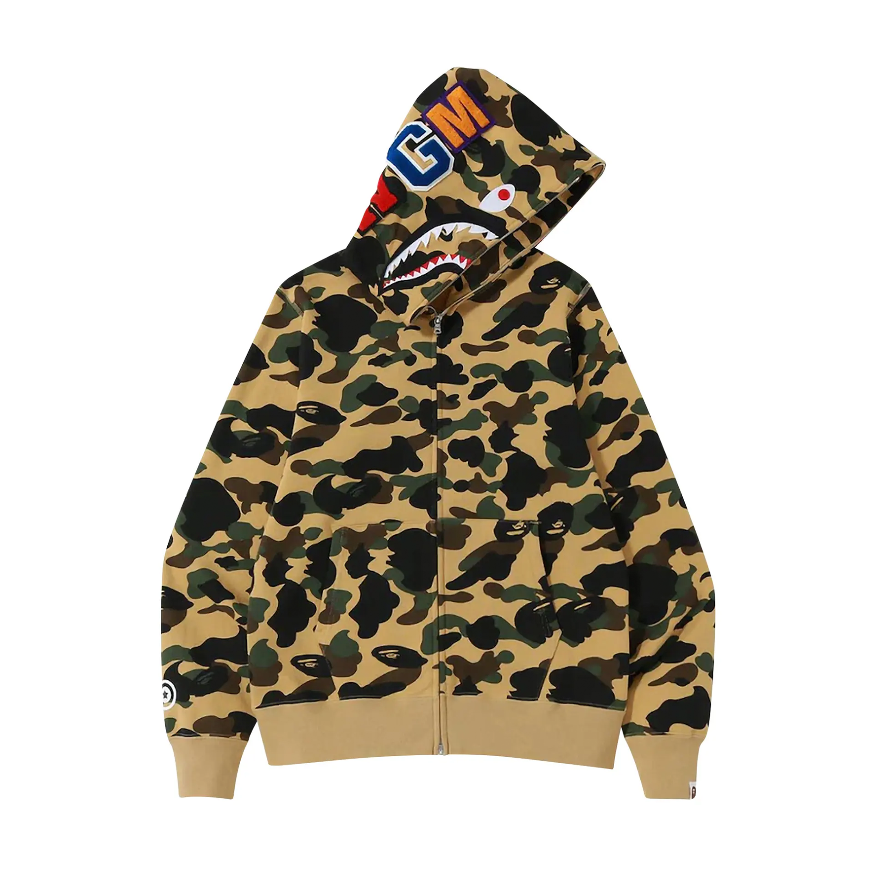 BAPE A Bathing Ape 1st Camo Shark Full Zip Hoodie Yellow – DISTRICT ONE NY