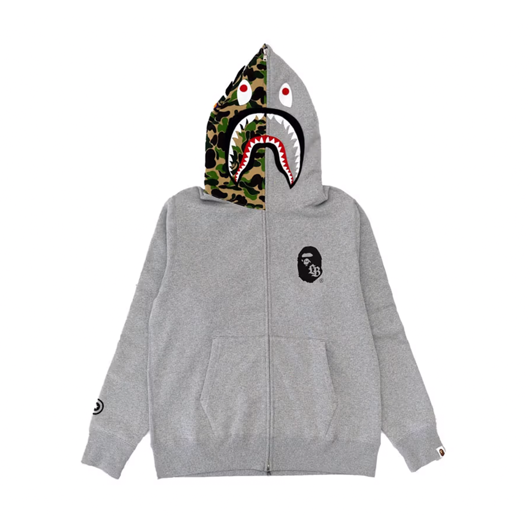 BAPE Liberty Walk LBWK S15 Shark Full Zip Hoodie Grey – DISTRICT ONE NY