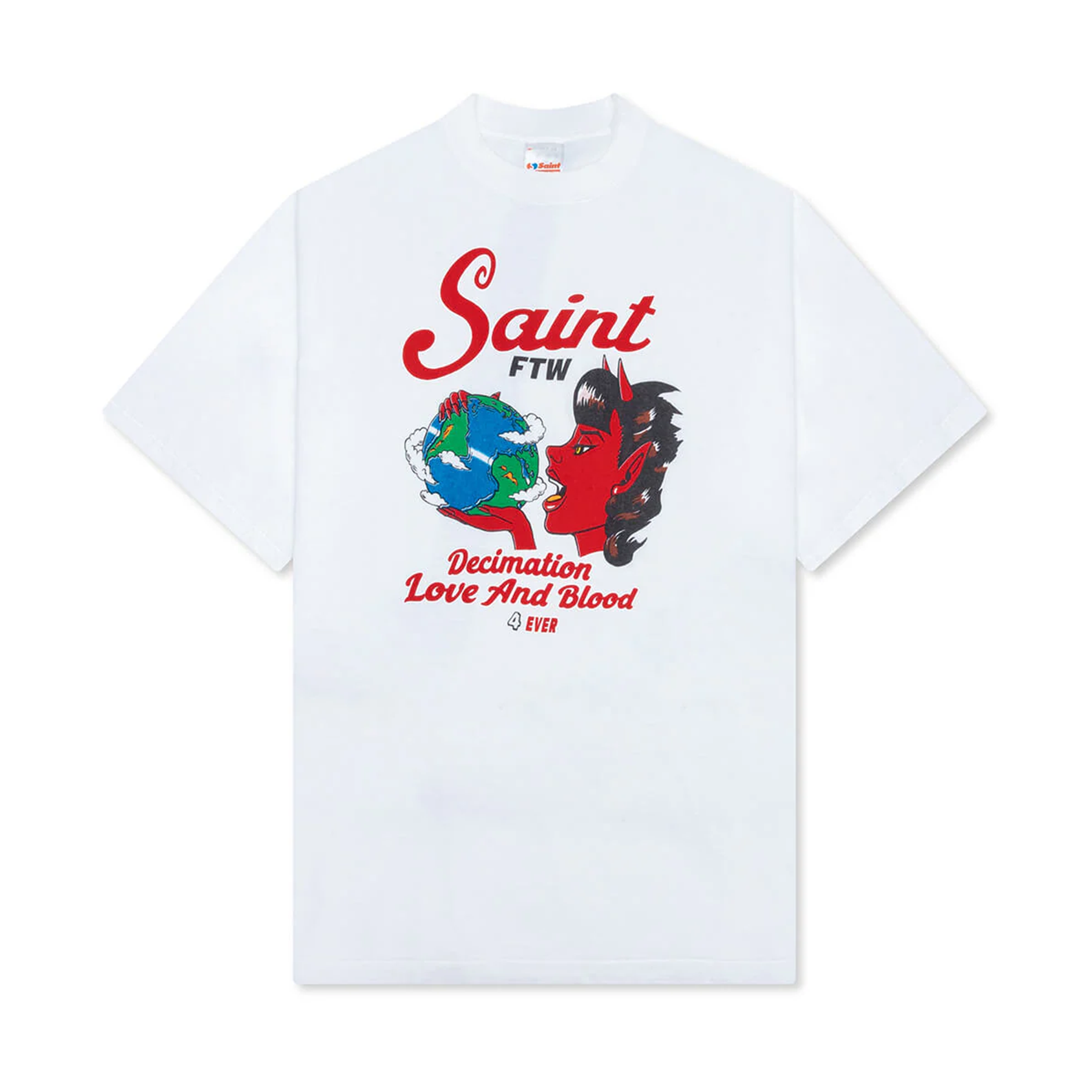 Saint Michael Saint Devil S/S Tee White [USED] - S (Used) – DISTRICT ONE NY