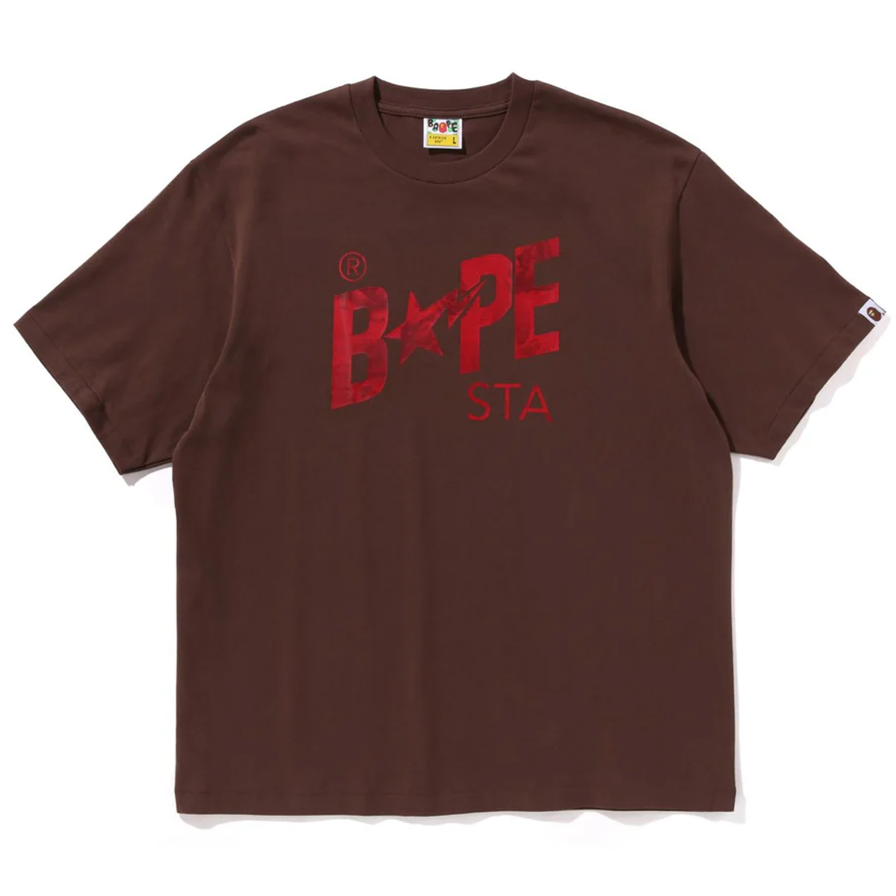 Bape A Bathing Ape Brown Floral Solid Camo Bape Sta Logo T-Shirt ...