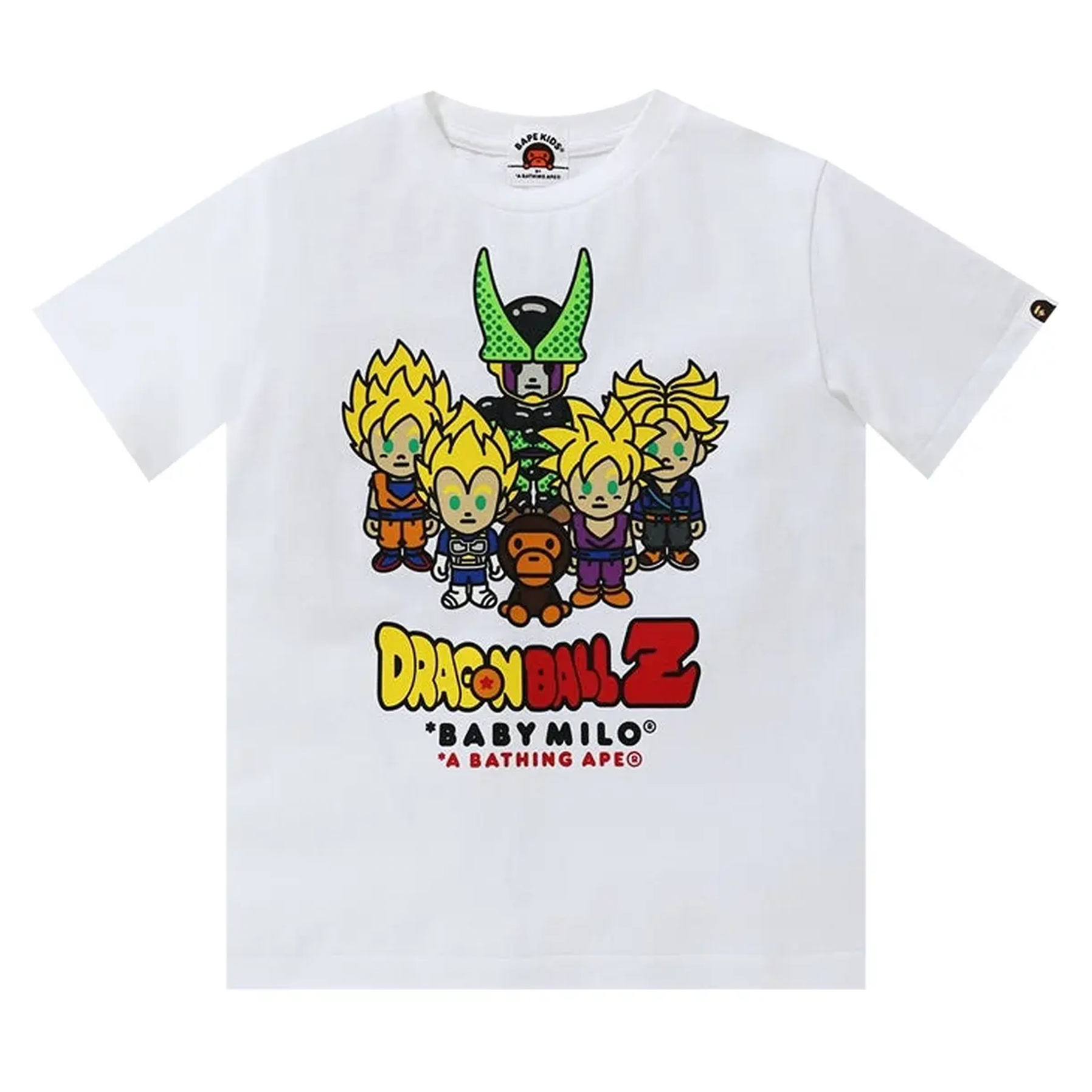 BAPE x Dragon Ball Z Baby Milo Super Saiyan & Cell Tee 'White ...