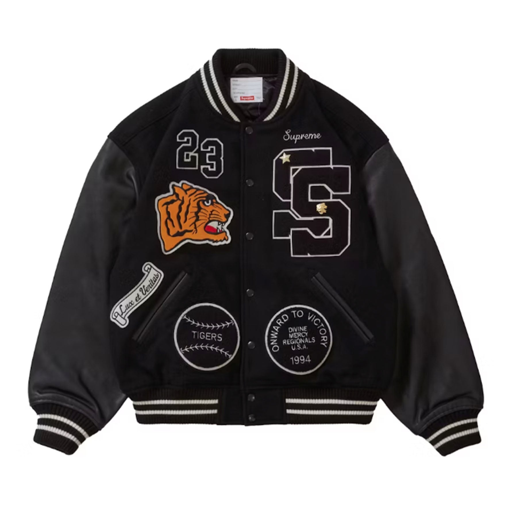 Supreme Tiger Varsity Jacket Black [USED] - L (Used) – DISTRICT ONE NY