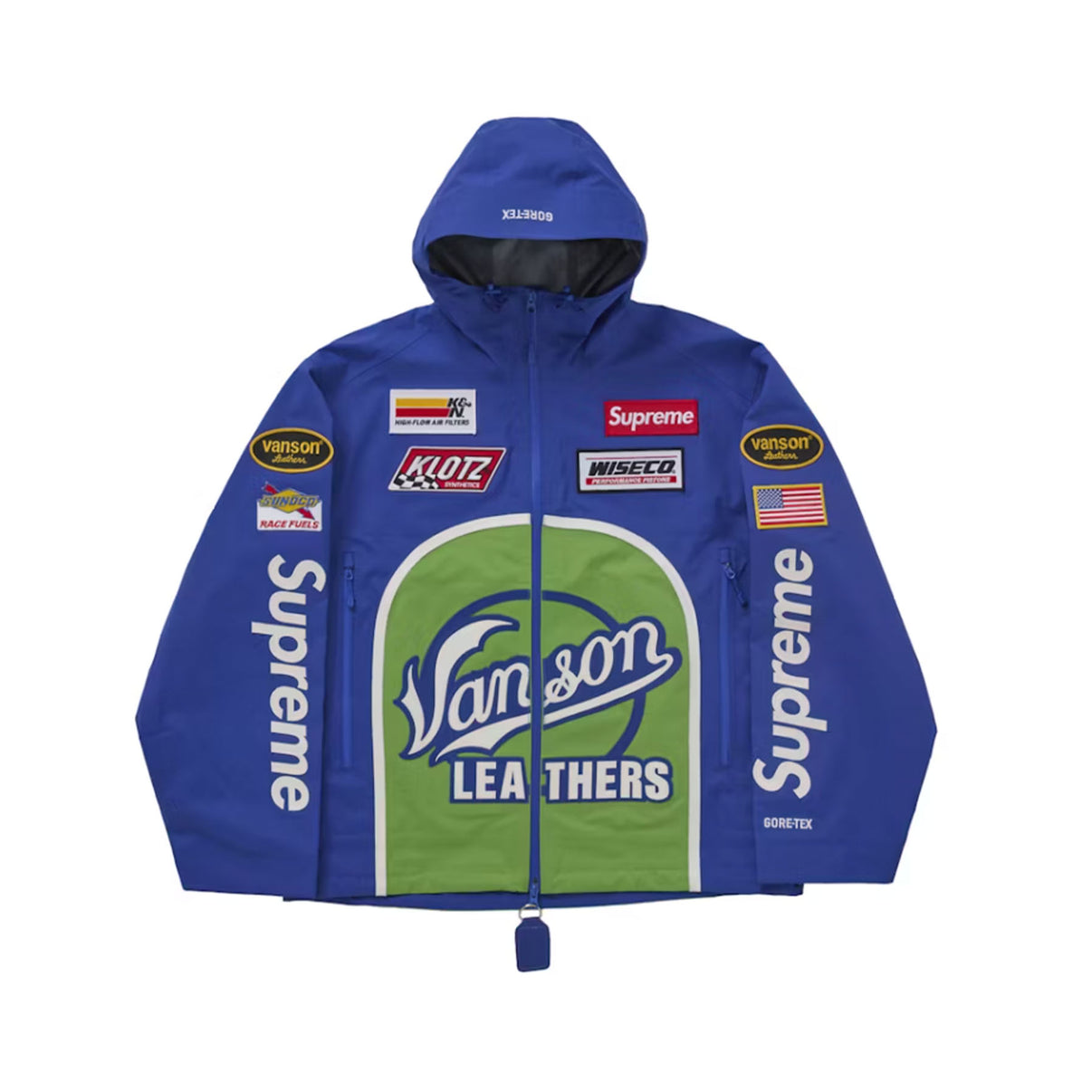 Supreme Vanson Leathers GORE-TEX Shell Jacket Royal – DISTRICT ONE NY